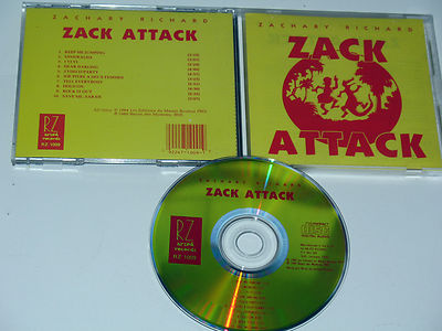 Zachary Richard Zack Attack RARE 1989 CD release. this is NOT the LP ...
