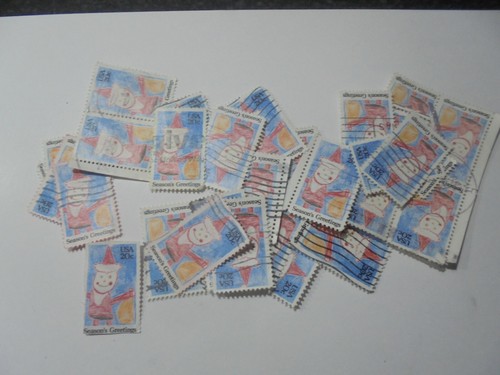 30 x 20c USA Stamps - Father Christmas - Used Franked - Off Paper | eBay