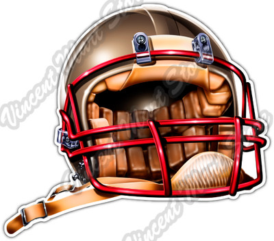 Football Athletics Sport Ball Helmet NFL Car Bumper Vinyl Sticker Decal ...