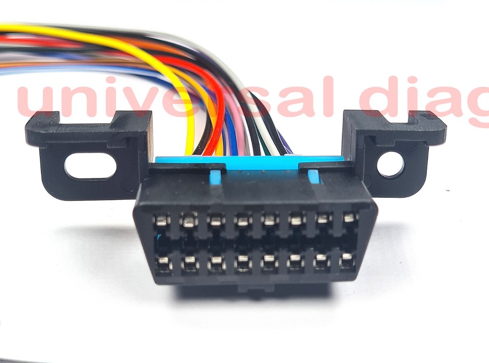 OBD2 Under Dash Mount Socket Plug Connector 16 pin Female Open Prewired ...