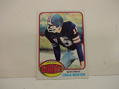 1976 Topps Football Craig Morton New York Giants Card #354 | eBay