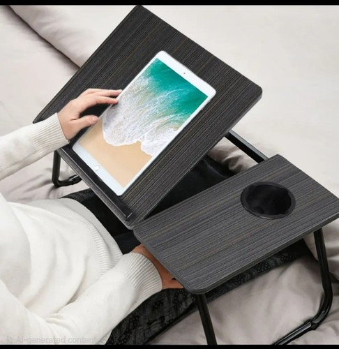 UK Folding Laptop Table Stand Bed Tray Sofa Lap Portable Computer Desk ...