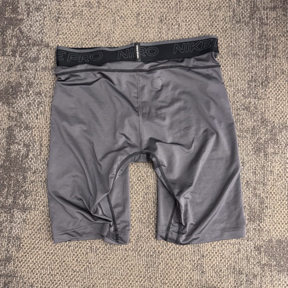 Men’s Nike Gray Compression Shorts L Workout Wear Jock Gym Gear EUC | eBay