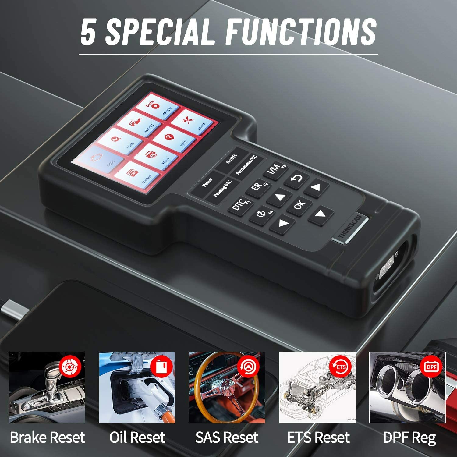 For FORD Car OBD2 Scanner Full System ABS SRS EPB DPF Brake Engine Code ...