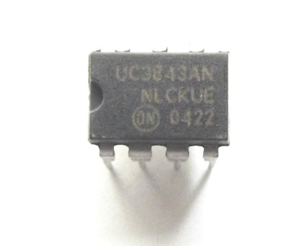 UC3843AN Current Mode PWM, 25V-12V supply, 500 kHz, 15V/1A out, DIP-8 ...