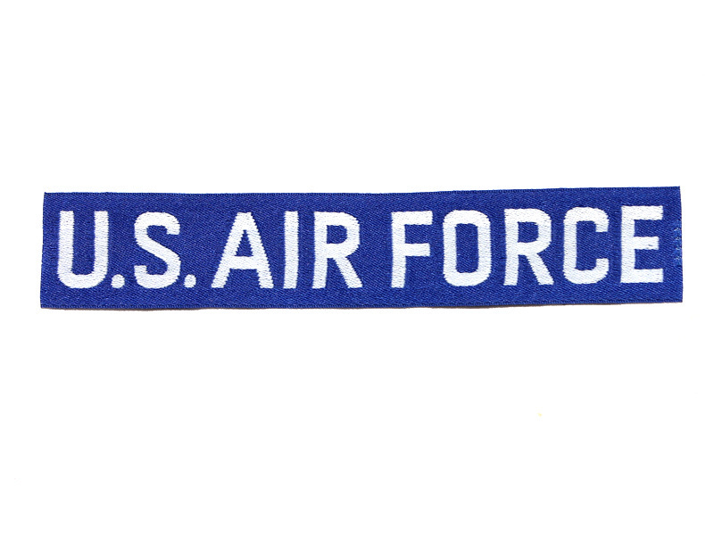 US AIR FORCE BLUE NAME TAB PATCH VINTAGE VIETNAM 70 USAF woven tape ...
