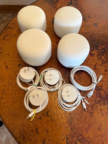 Google Nest Wifi - Wi-Fi Mesh Router AC2200 1 H2D and 3 Points H2E 4 ...