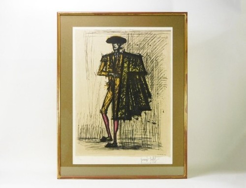 Bernard Buffet Large lithograph Matador (Bullfighter) Signed Framed 34. ...