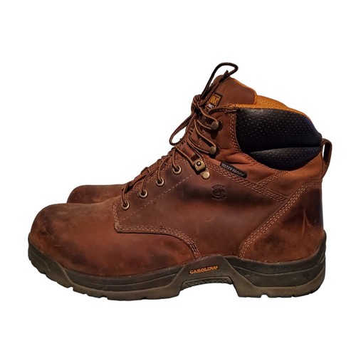 Carolina CA 5020 Brown Leather Lace-Up Waterproof Work Boots Men's Size ...