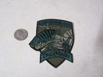MILITARY PATCH SEW ON 1-229 ATKHB-ABN TIGER SHARKS AVIATION HELECOPTER ...