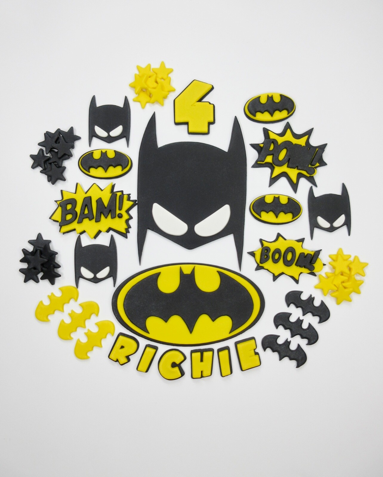 Batman Cake Topper Edible Fondant Birthday Party Decorations ...