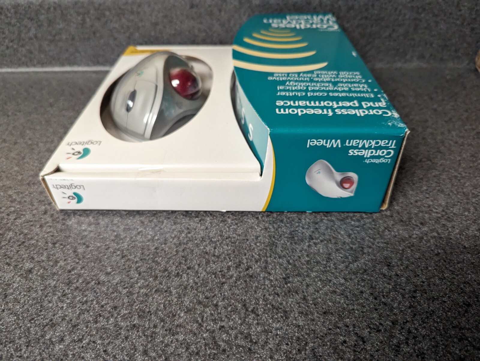 Logitech Cordless Trackman Wheel Optical Mouse USB W Ps2 Adapter NRFP ...