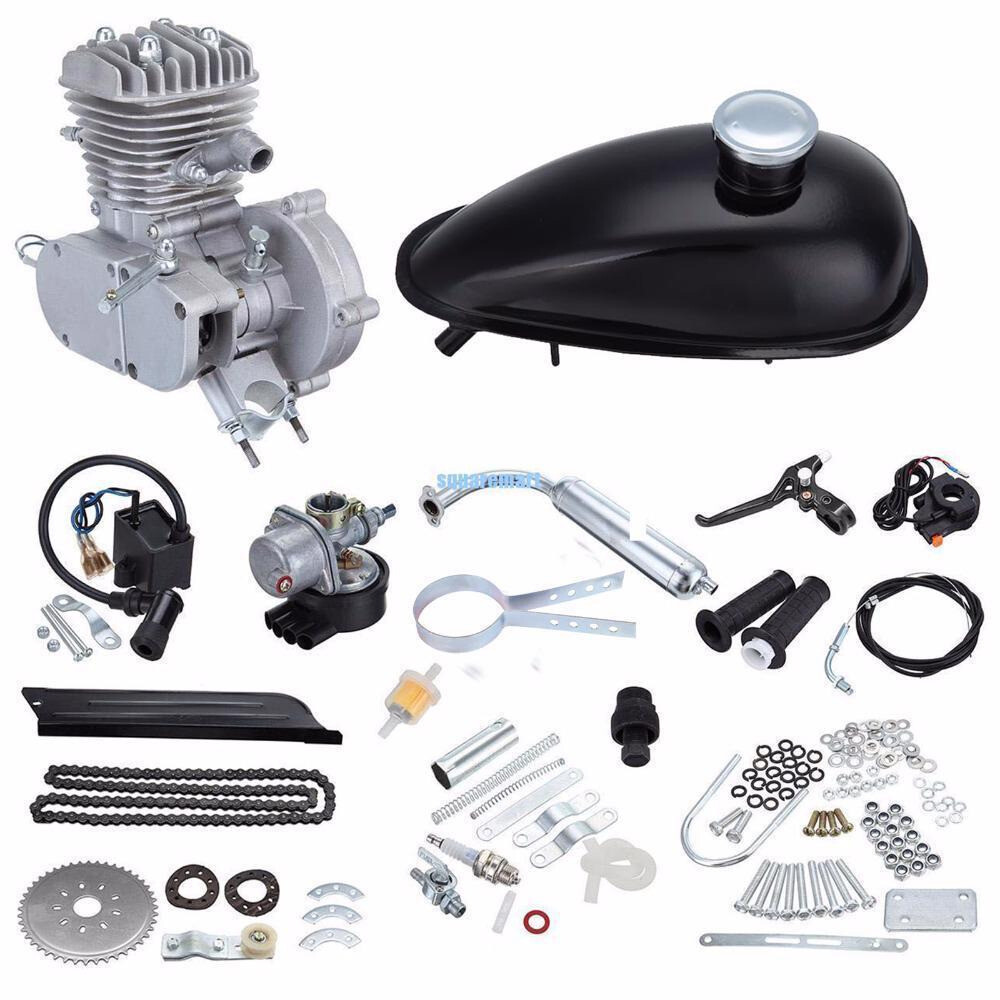 50cc 2-Stroke Petrol Engine Motor Kit for Cycle Motorized Bike Bicycle ...