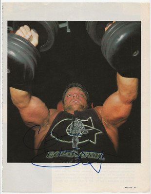 Chris Benoit SIGNED Mag Pinup Photo JSA LOA Autographed WCW NWO WWE WWF ...