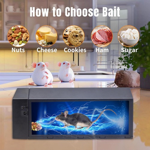 Electric Mouse Traps Indoors: Rat Trap Upgraded 2 in 1 Effective Purple ...