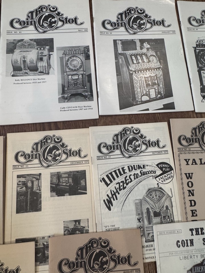 14 Issues Collectors Magazine THE COIN SLOT 1970s 80s Antique Slot ...