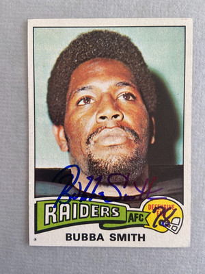 Bubba Smith Autographed 1975 Topps Football Card #33 Raiders | eBay