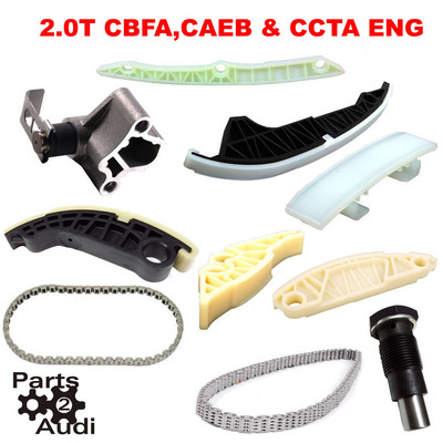 TIMING CHAIN KIT 2.0T TENSIONER RAILS FITS 2.0T CBFA,CAEB & CCTA ENG ...