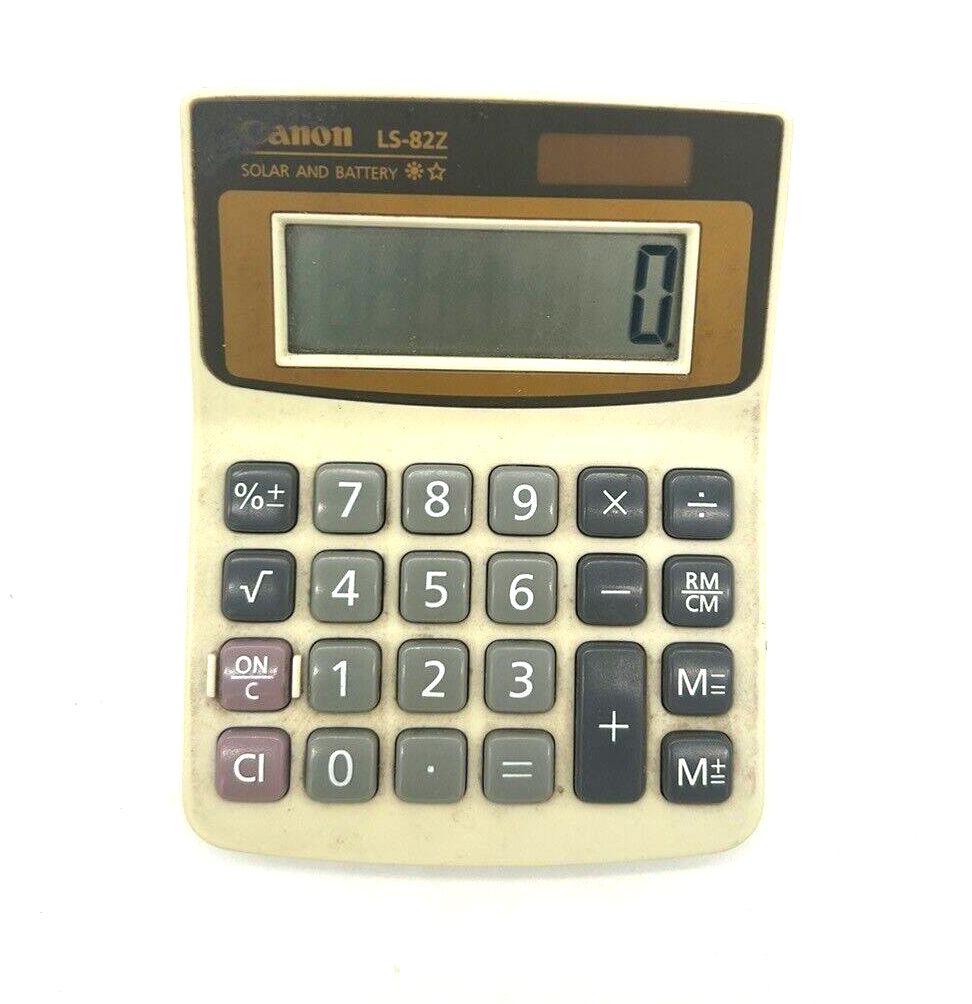 🟤 Canon LS-82Z Handheld Solar and Battery Calculator - Tested/Works for ...