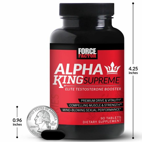 Force Factor Alpha King Supreme Elite Testosterone Booster w/ KSM-66 ...