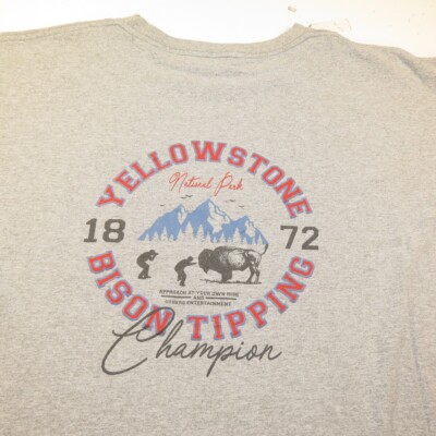 MADISON OUTFITTERS YELLOWSTONE NATIONAL PARK BISON TIPPING T SHIRT XXL ...