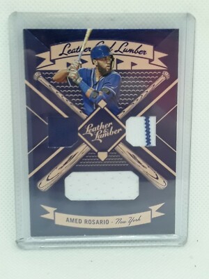 Amed Rosario 2019 Panini Leather & Lumber Baseball Triple PATCH New ...