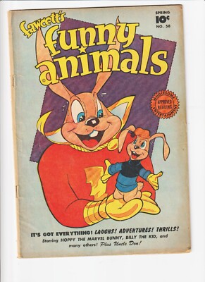 FUNNY ANIMALS 58 HOPPY THE CAPTAIN MARVEL BUNNY GOLDEN AGE COMIC W THE ...