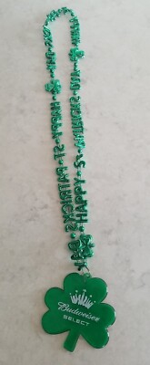 Budweiser Logo Green St Patrick's Day Mardi Pardi Gras Beads Party New ...