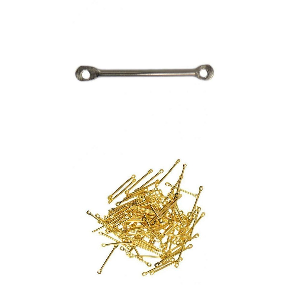 200 Pieces Bulk Straight Bar Connector Jewelry DIY Makings Charms ...