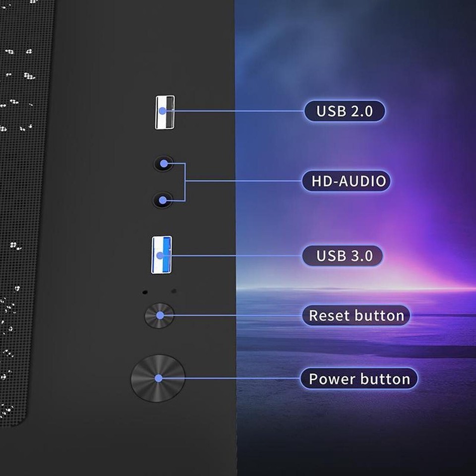 MATX-SLIM/ITX Gaming PC Cases with 3x120MM ARGB fans Preinstalled ...