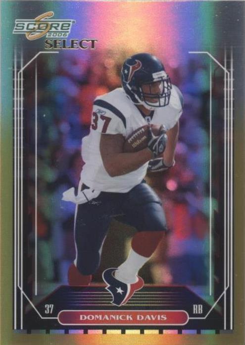 2006 Score Select - Domanick Davis #104 Gold Zone /50 for sale online ...