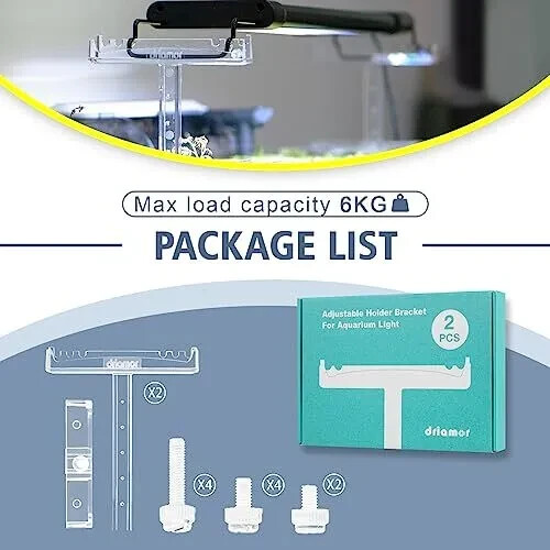 Aquarium Light Riser Adjustable Clear Acrylic Fish Tank Led Light Stand ...