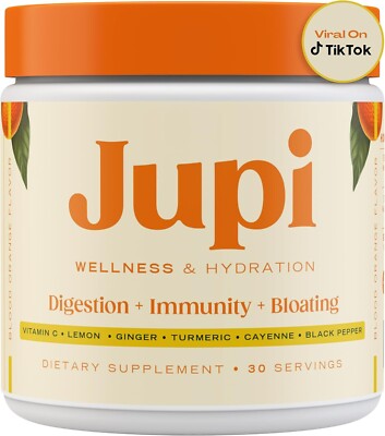 Jupi Hydration & Wellness Powder Turmeric & Ginger shots, Vitamin C 30 ...