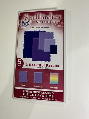 Spellbinders Nestabilities Dies Deckled Rectangles Large | eBay