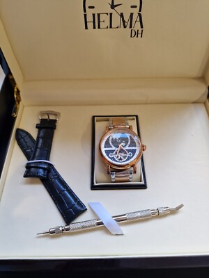 Helma DH Automatic Tourbillon Movement World View Men's Watch No W125 ...