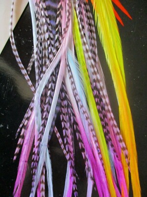 feather hair extensions ebay 28 mixed tye dye 5-11 inches hair feathers ...