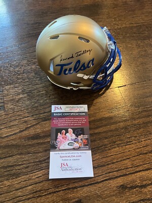HOWARD TWILLEY SIGNED FOOTBALL MINI HELMET AUTO TULSA CF HOF JSA COA | eBay