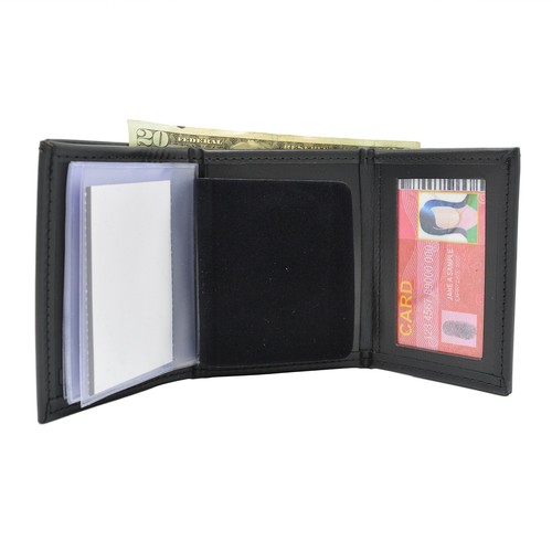 NY New York State Corrections Officer DOC Tri Fold Black Leather Badge ...