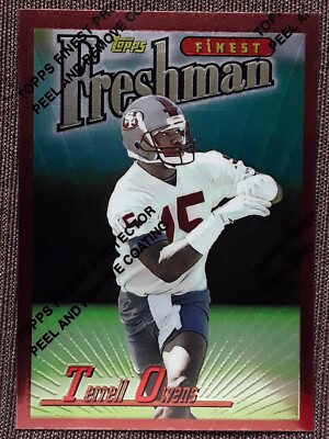 1996 Topps Finest Terrell Owens RC Rookie Football Card #338 49ers ...