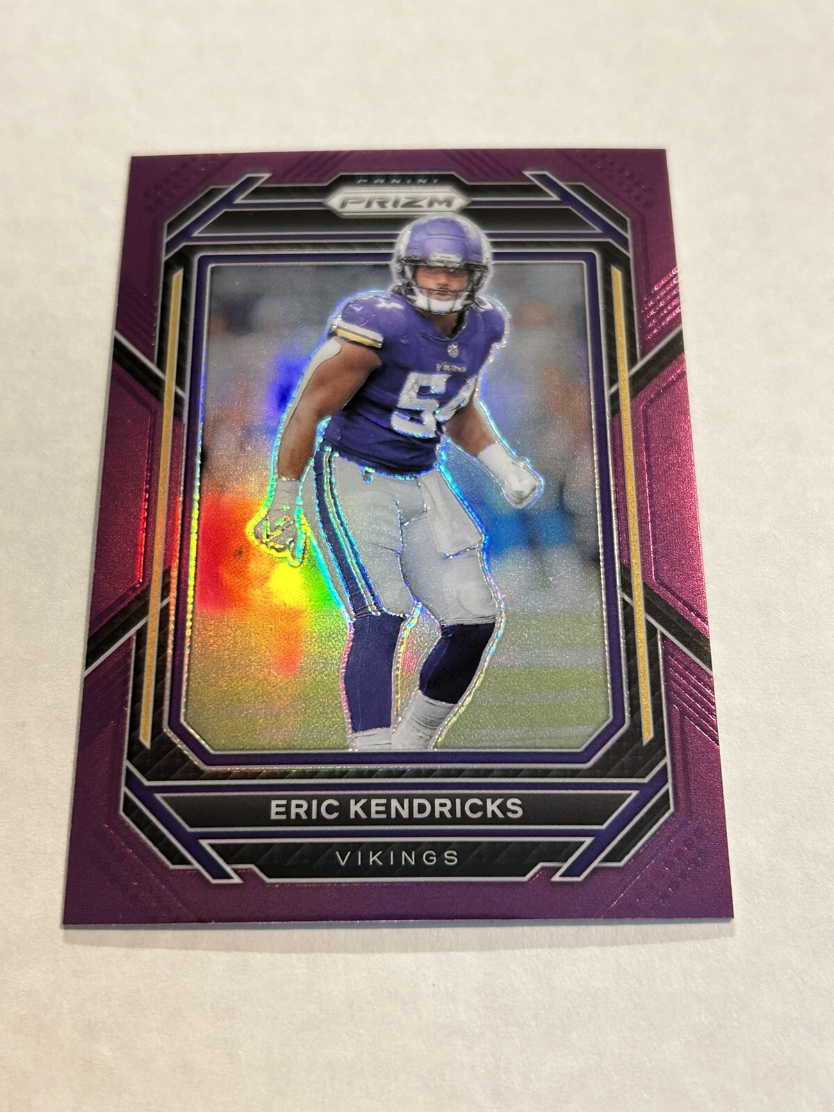 2022 PANINI PRIZM ERIC HENDRICKS 105/125 PURPLE VIKINGS SP COLOR MATCH ...