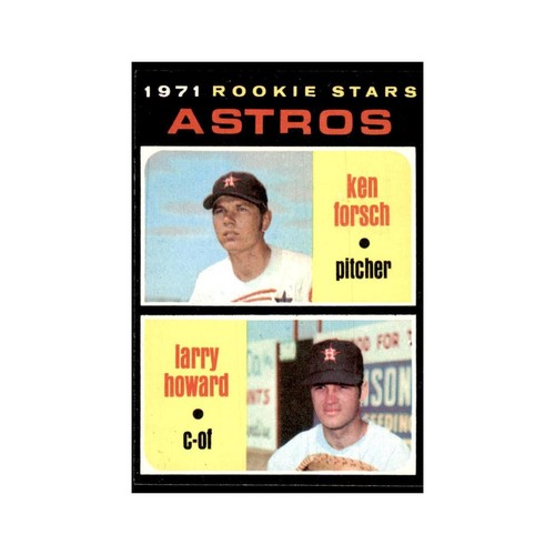 1971 Topps Baseball Card Astros Rookies Ken Forsch Larry Howard RC #102 ...