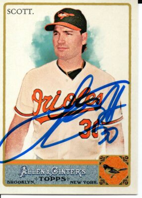 Luke Scott Baltimore Orioles 2011 Allen & Ginter Autographed Signed ...