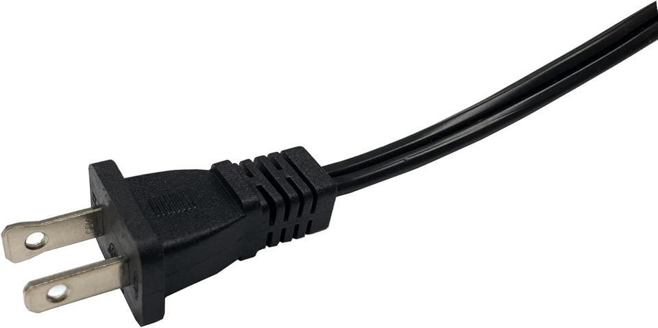 Small Extension Cord 3 FT, Short Two Prong, Black Male Female 18 AWG ...