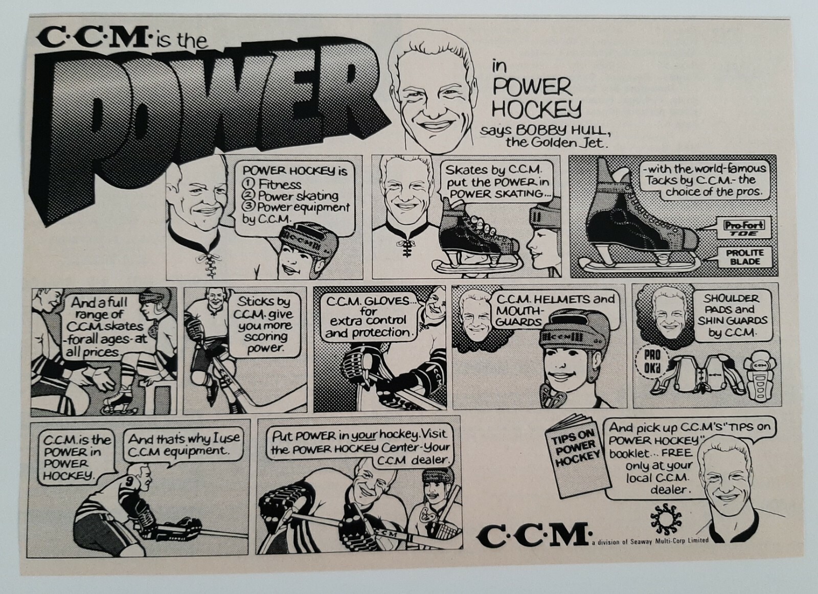 VINTAGE 1970 CCM BOBBY HULL CHICAGO BLACKHAWKS HOCKEY SKATES ...