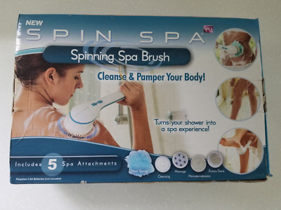 Spin Spa Spinning Spa Brush with 5 Attachments As Seen On TV Brand New ...