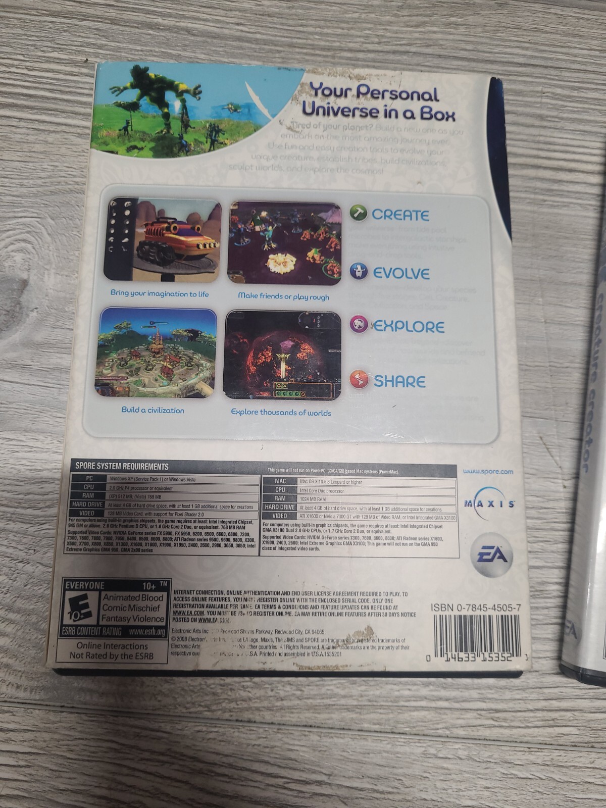 Lot of 2 Spore & Spore Creature Creator- PC/Mac 2008 14633153521| eBay