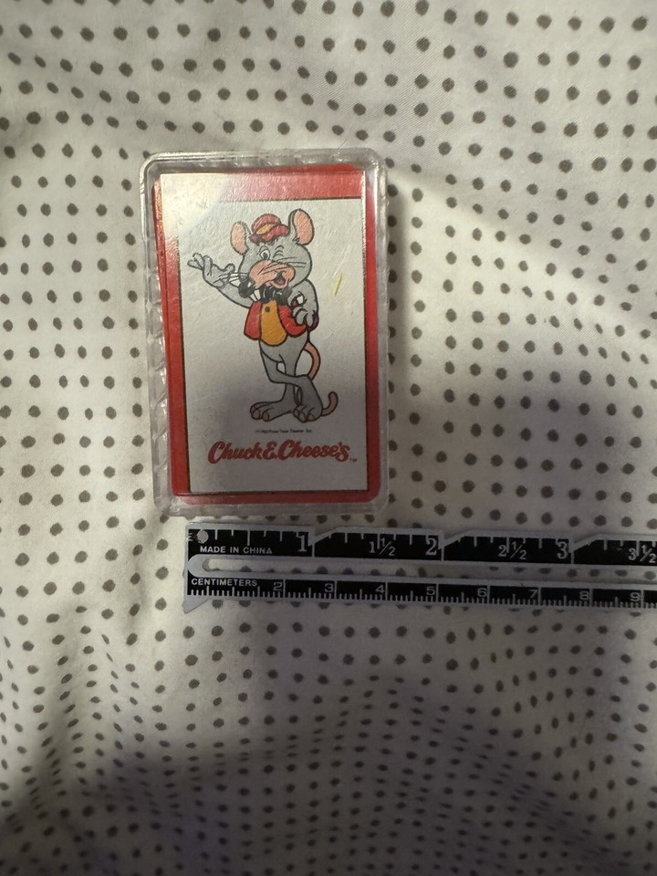 1991 ShowBiz Pizza Time Chuck E. Cheese Deck Cards In Plastic Case Mini ...