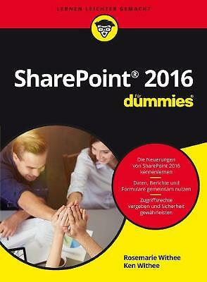 Microsoft SharePoint 2016 fur Dummies by Ken Withee, Rosemarie Withee (Paperback, 2016) for sale ...