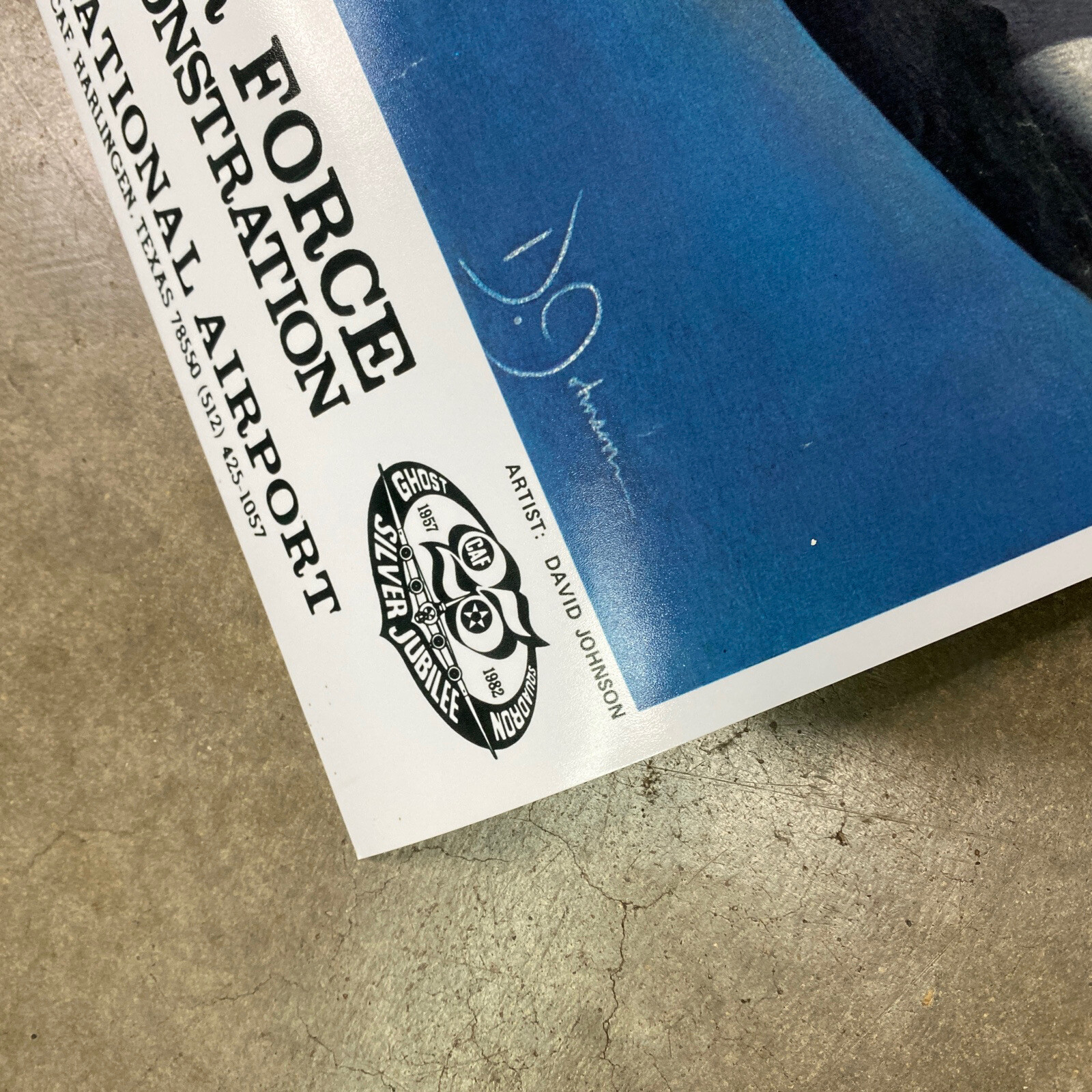 1982 Airshow Confederate Air Force Ghost Squadron Art Poster 18x23" WW2 ...