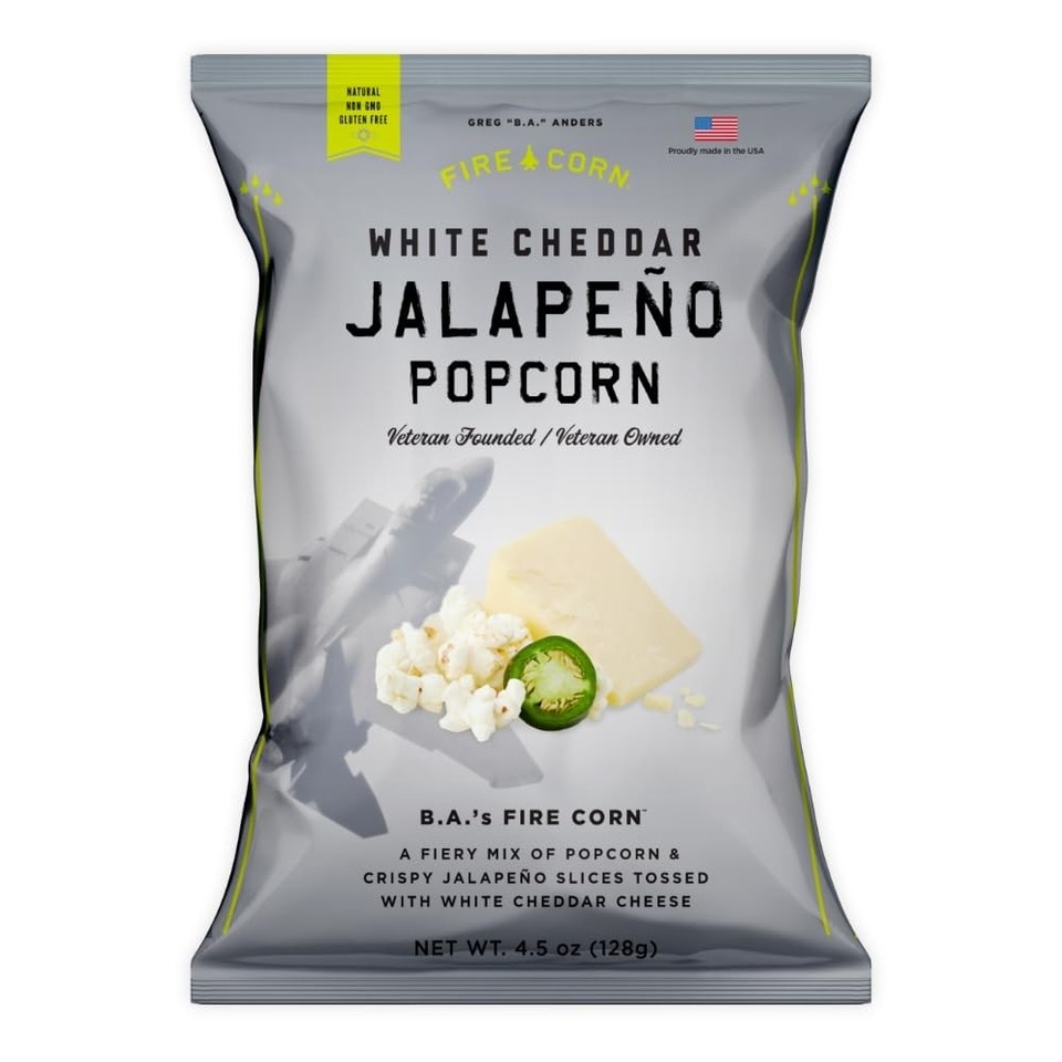 Popcorn Pack of 6 Real Jalapeno Popcorn with White Cheddar Flavor ...